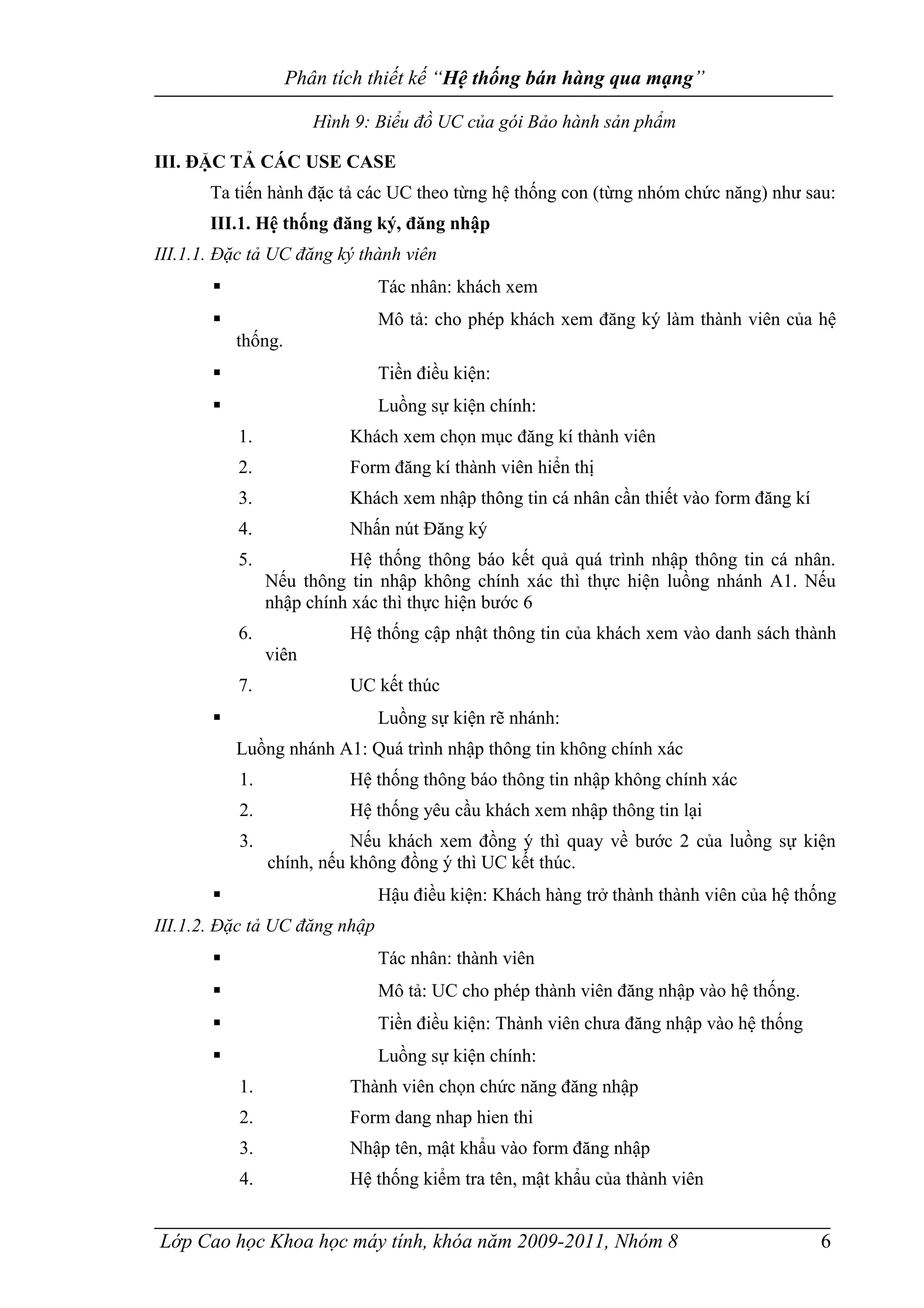 PHÂN TÍCH THIẾT KẾ HỆ THỐNG BÁN HÀNG QUA MẠNG | DOC