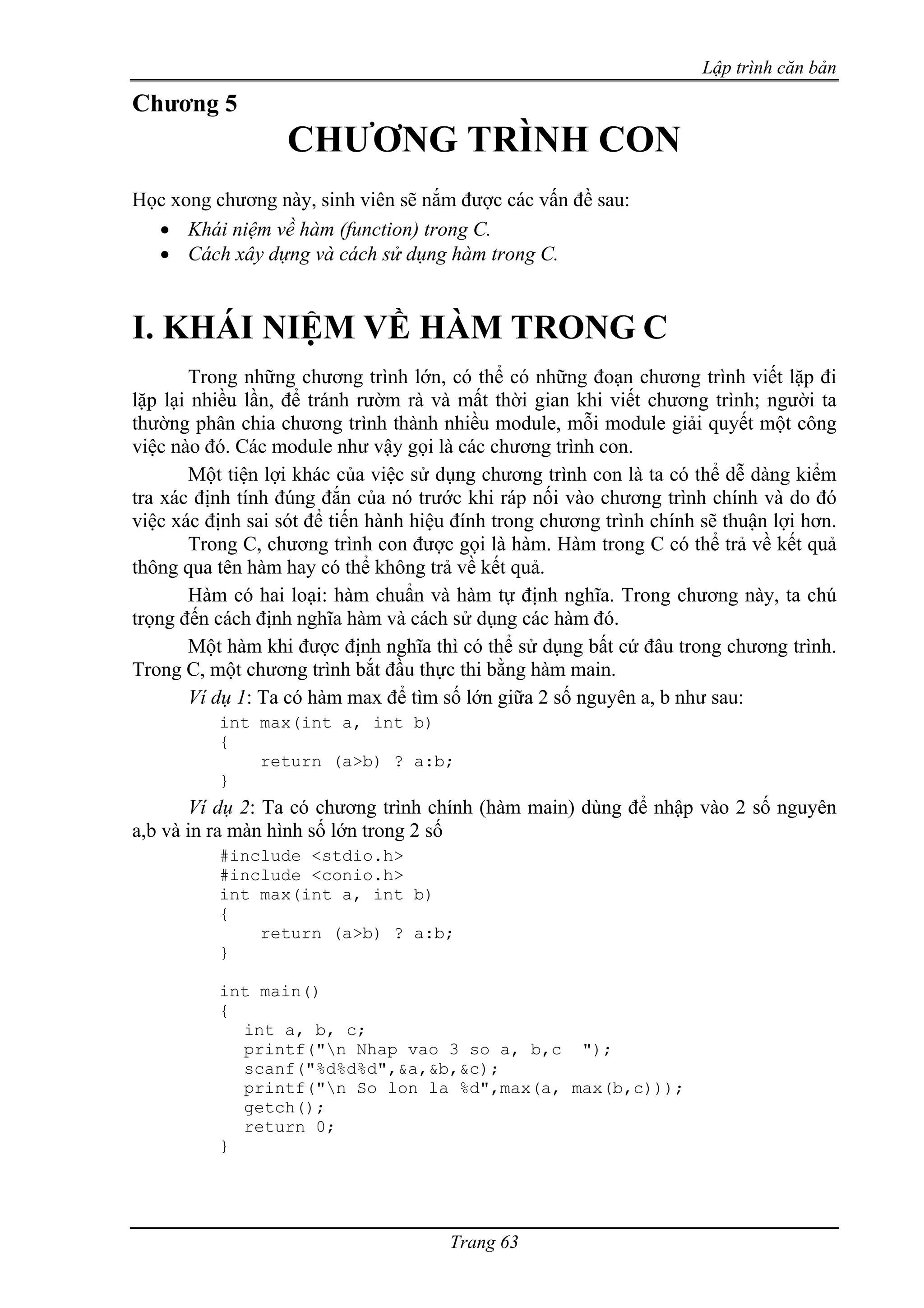 lap trinh c Phan2 chuong5 | PDF