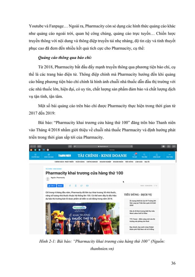 Phân tích chiến lược chiêu thị của Công ty Cổ phần Dược phẩm Pharmacity | PDF