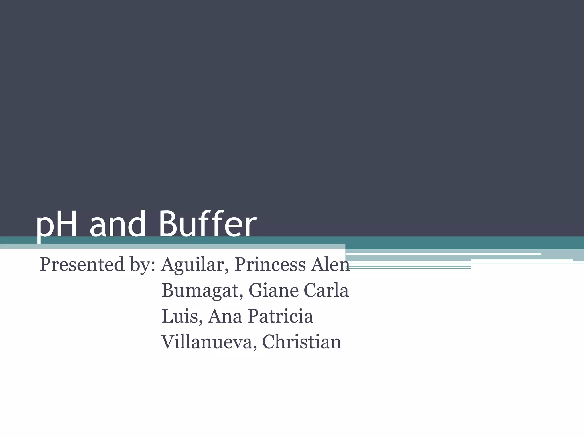 P h and buffer | PPTX