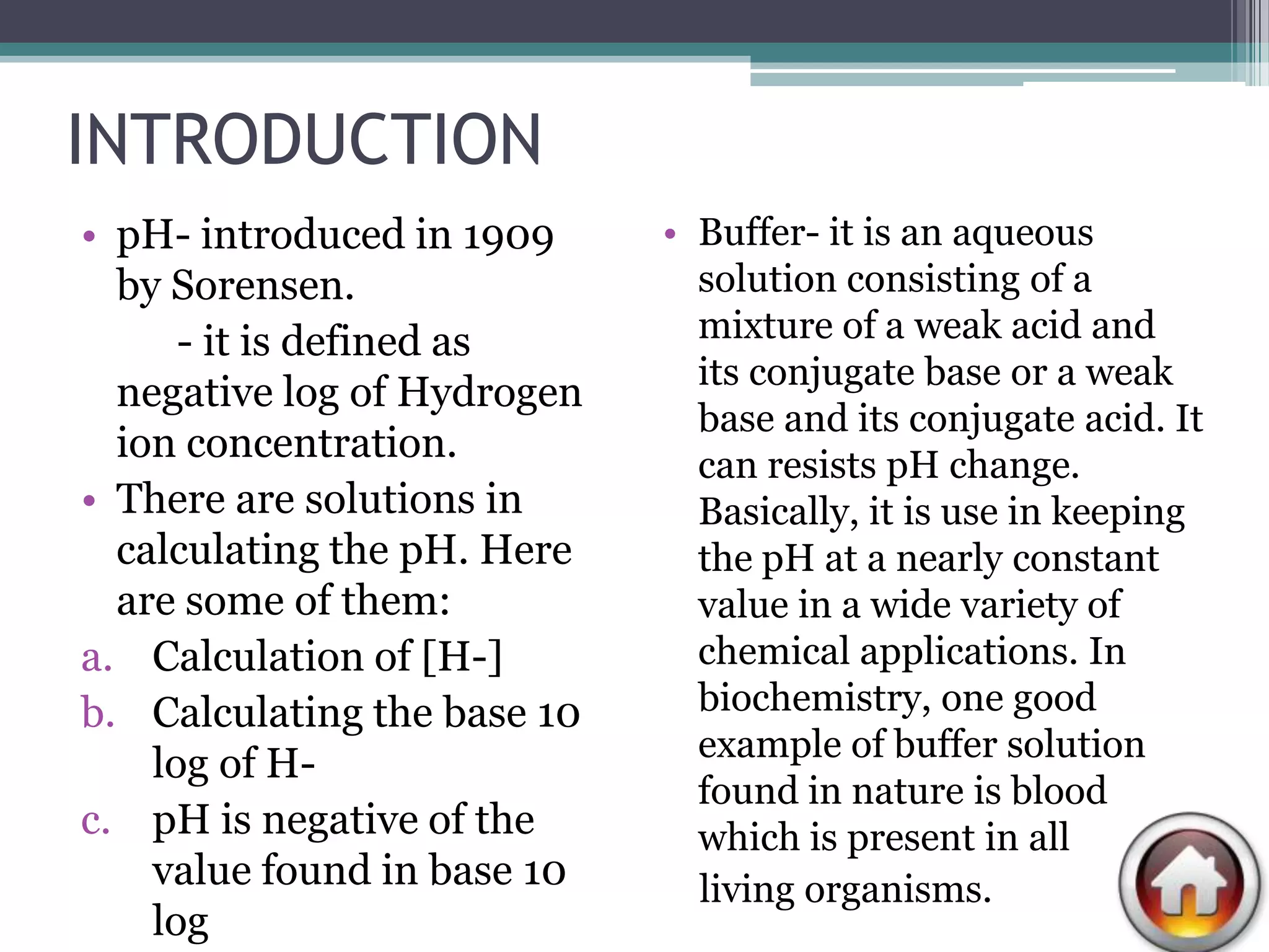 P h and buffer | PPTX