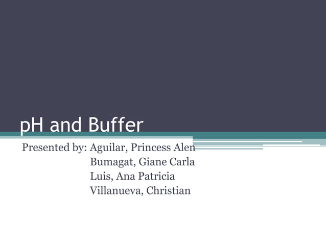P h and buffer | PPTX