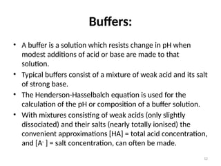 PH AND BUFFERS MEDICAL BIOCHEMISTRY FREE PASS | PPTX
