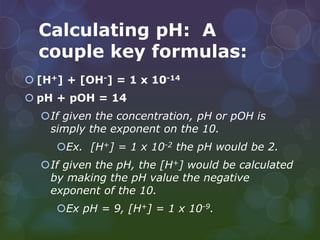 pH and buffers Notes chemistry concept . | PPT