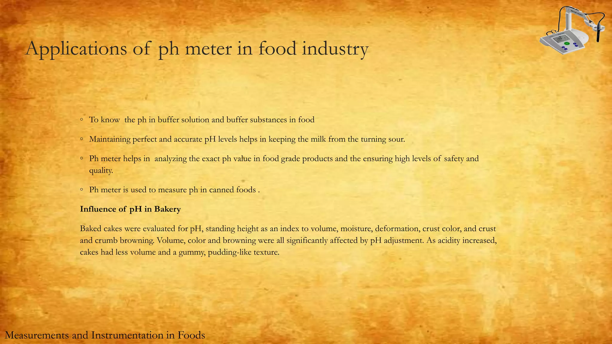 Ph and ph meter and application in foods | PPTX