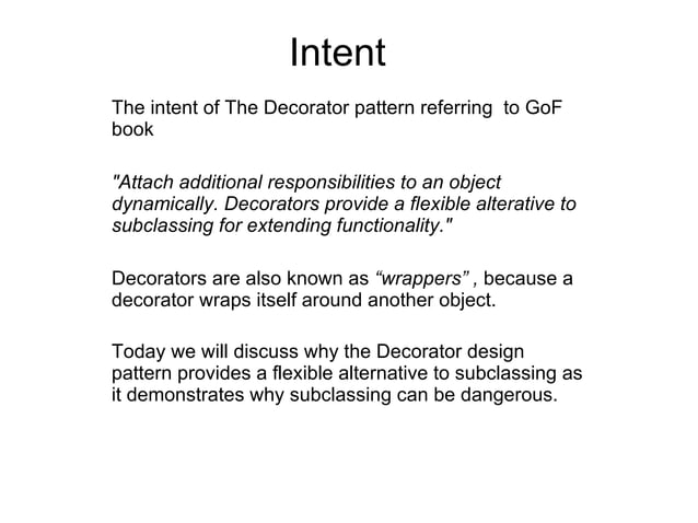 Phani Kumar - Decorator Pattern | PPT