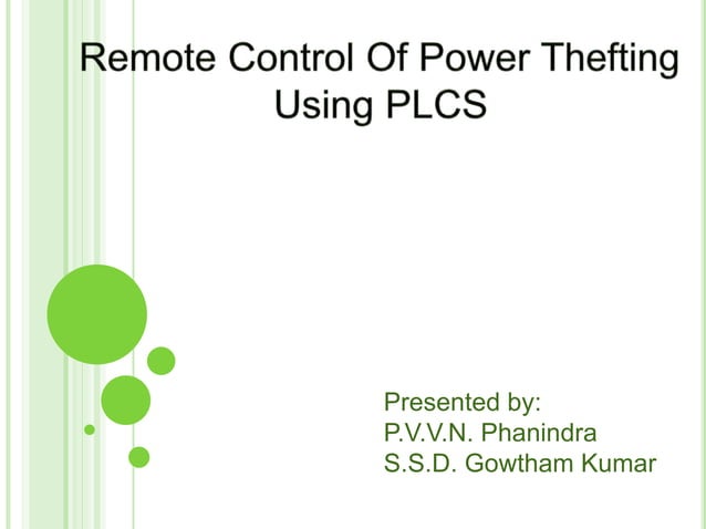 Remote Control Of Power Thefting Using Power Line Communication Systems Ppt 2643