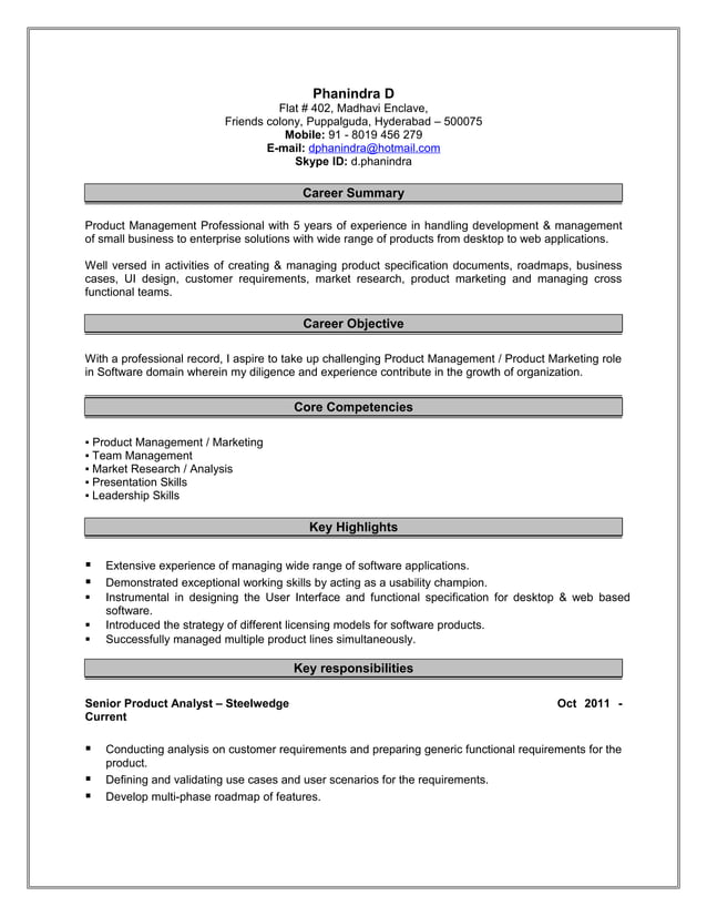 Phanindra resume | PDF