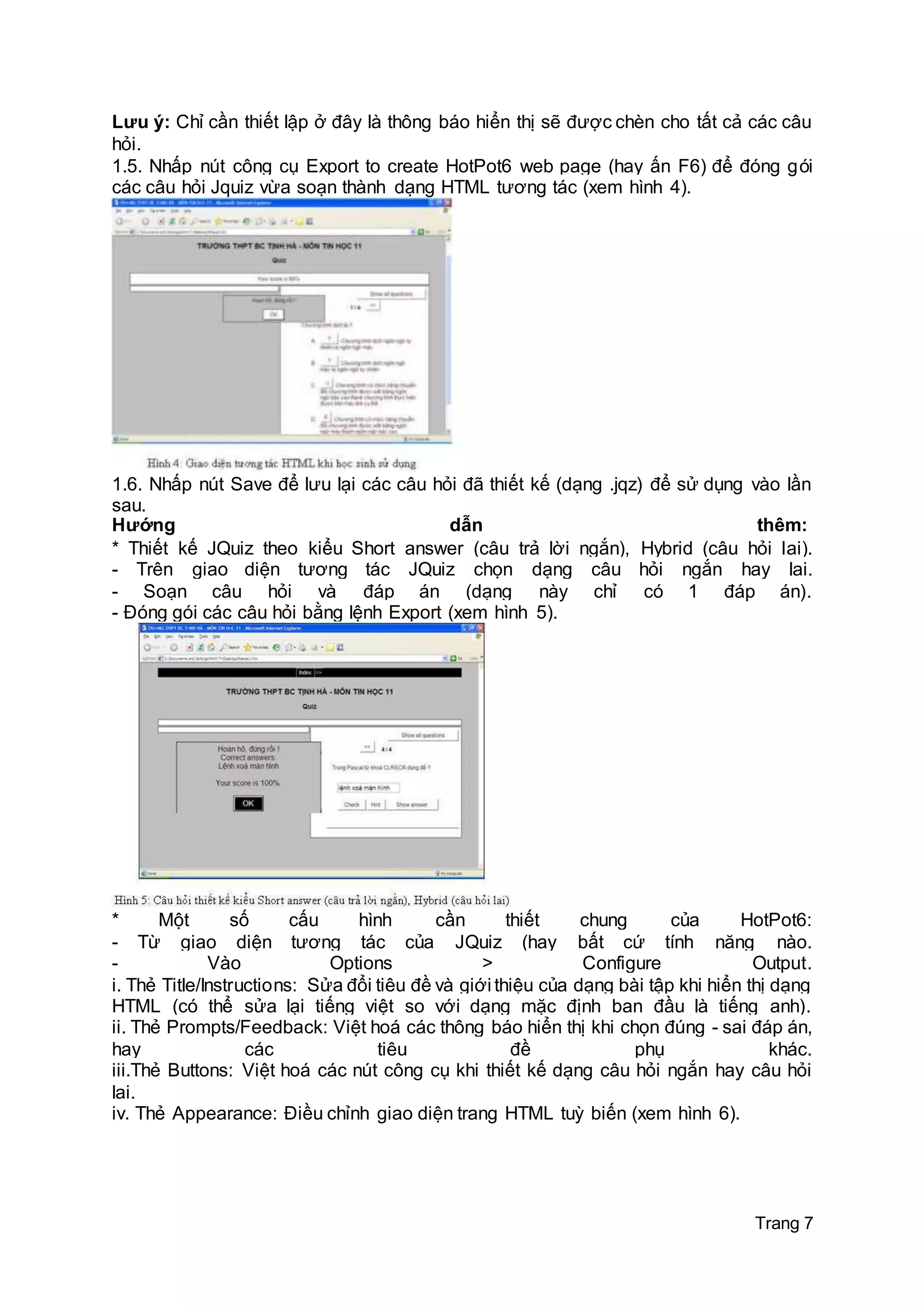 Phan mem hot potatoes | DOCX