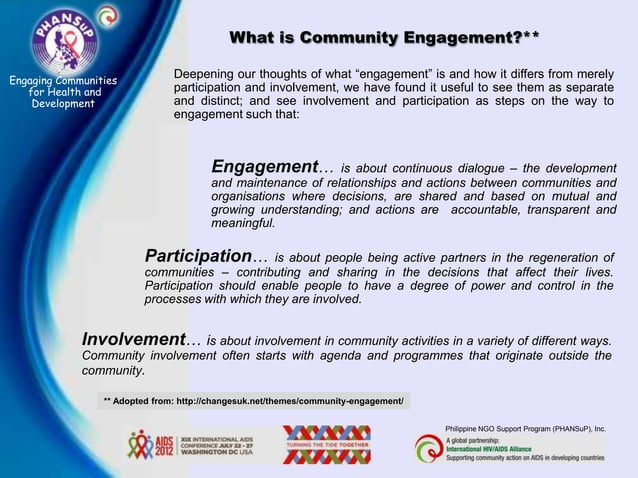 Phansup community engagement framework | PPT