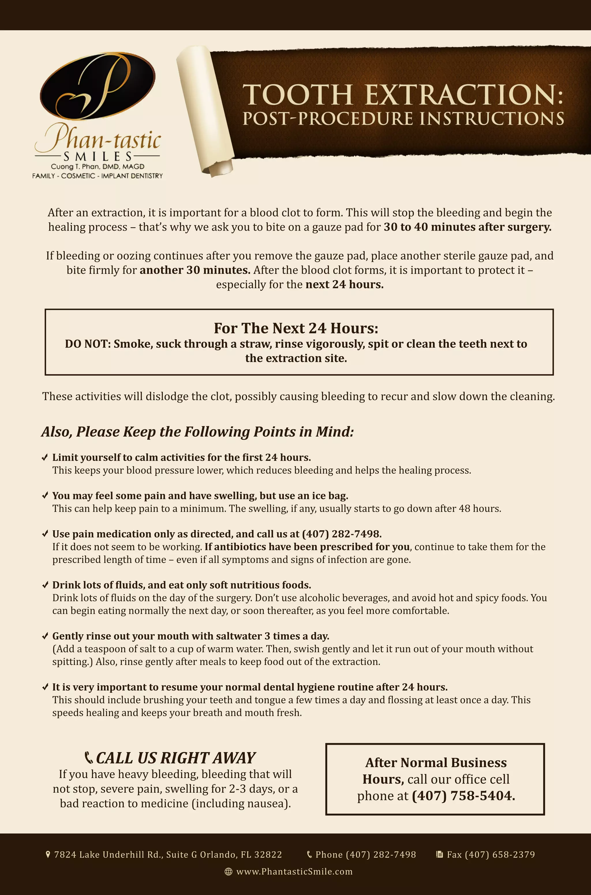 Phantastic smiles post procedure instructions handout3 | PDF
