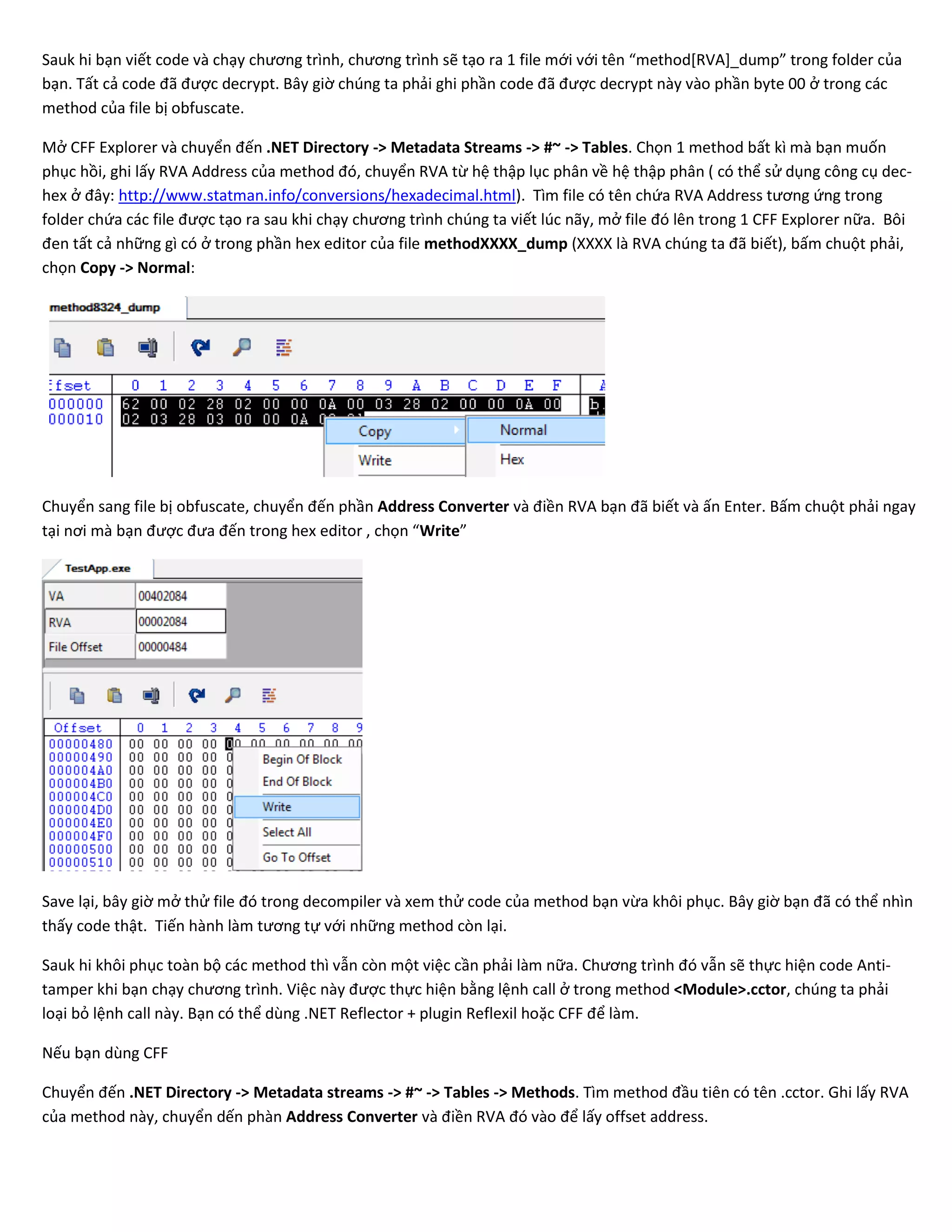 Phân tích Confuser 1.9.0.0 - Anti-tamper protection - Bản dịch | PDF