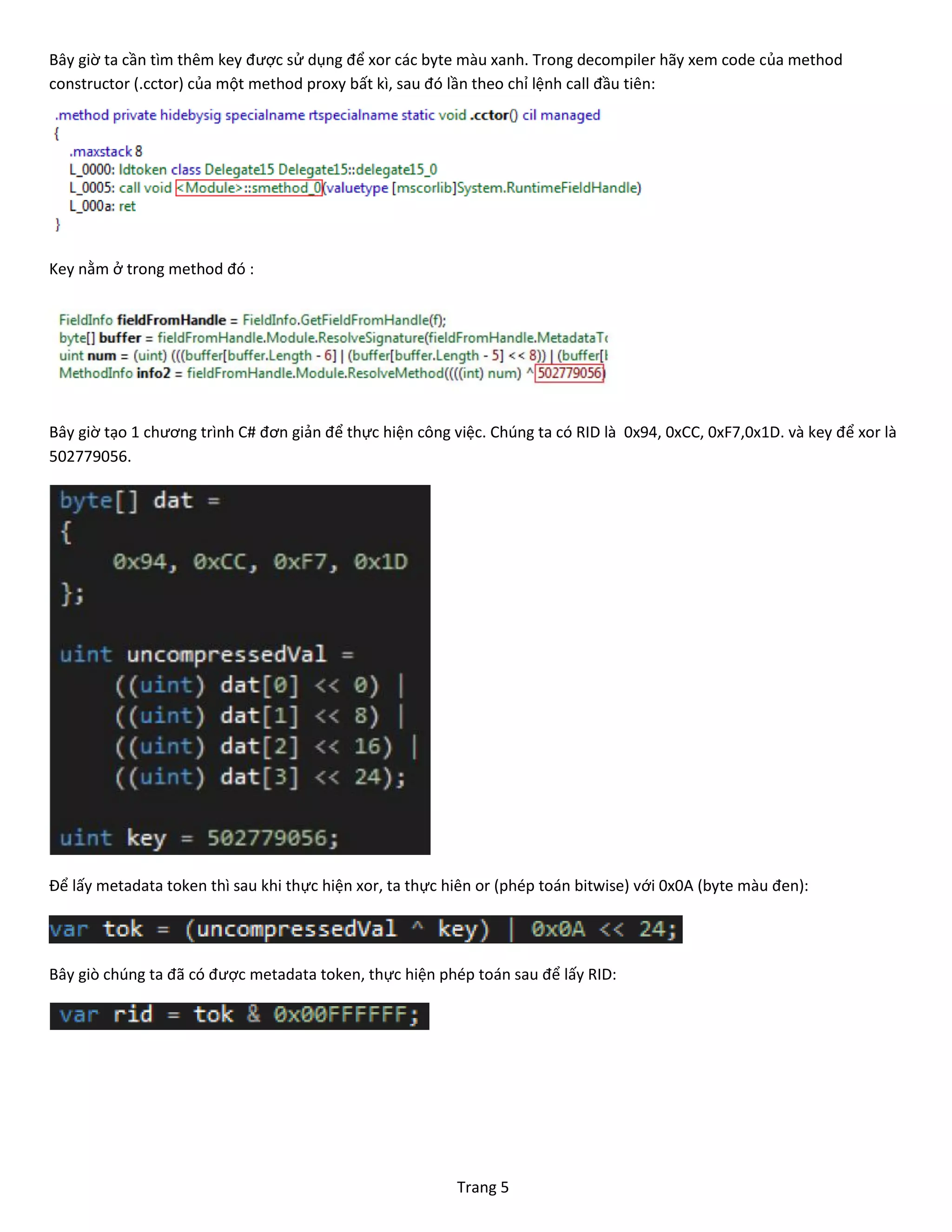 Phân tích Confuser 1.9.0.0 - method proxy confusion - Bản dịch | PDF