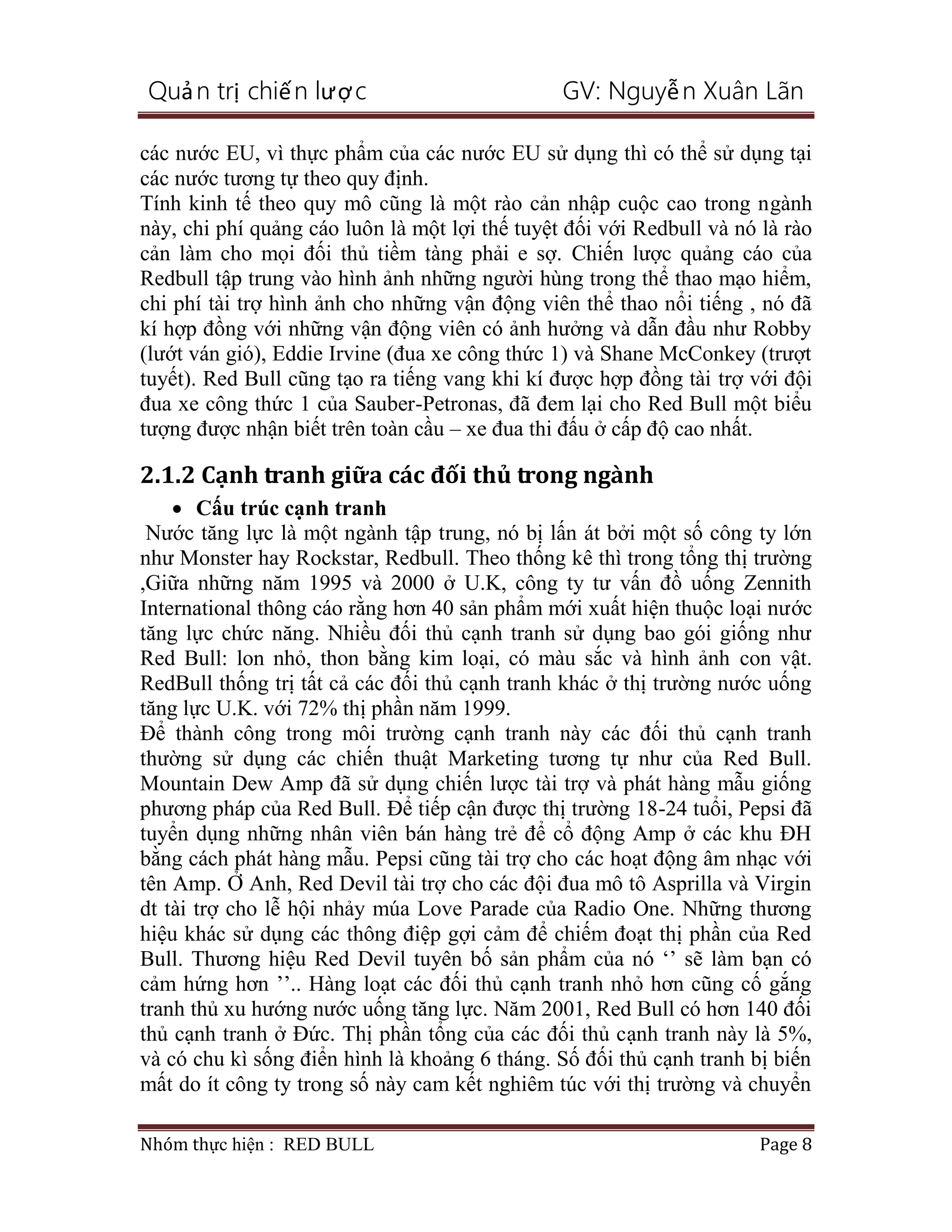 Phân tích đối thủ cạnh tranh | DOC