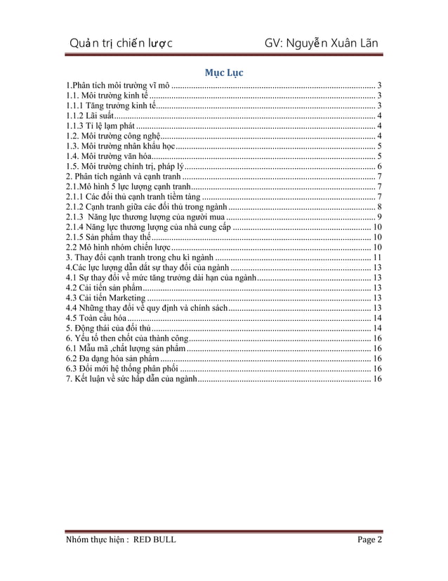 Phân tích đối thủ cạnh tranh | DOC