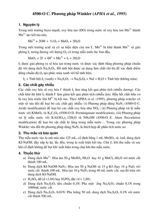 Phan tich nuoc | PDF