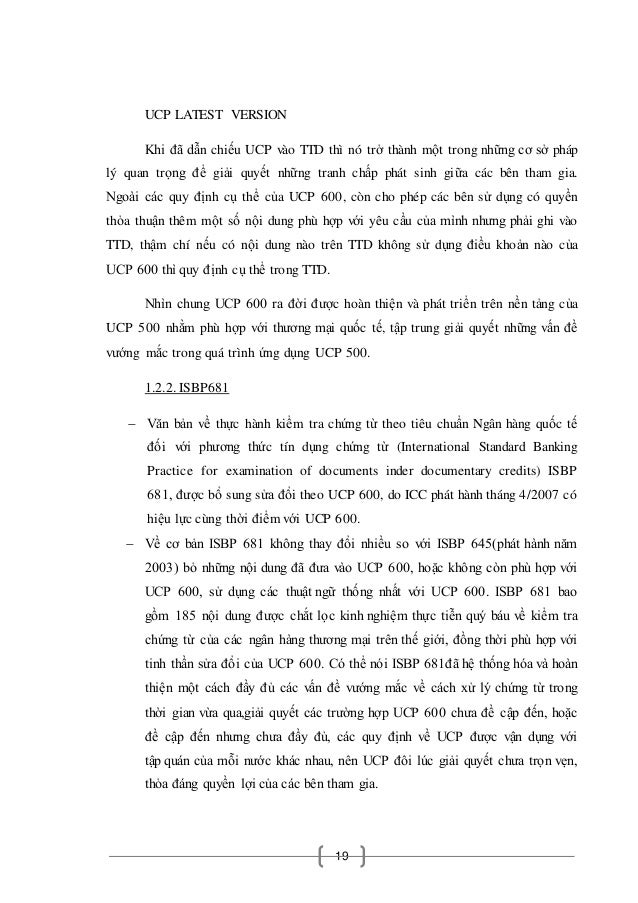 Phân tích quy trình thanh toán quốc tế bằng phương thức tín dụng chứng ...