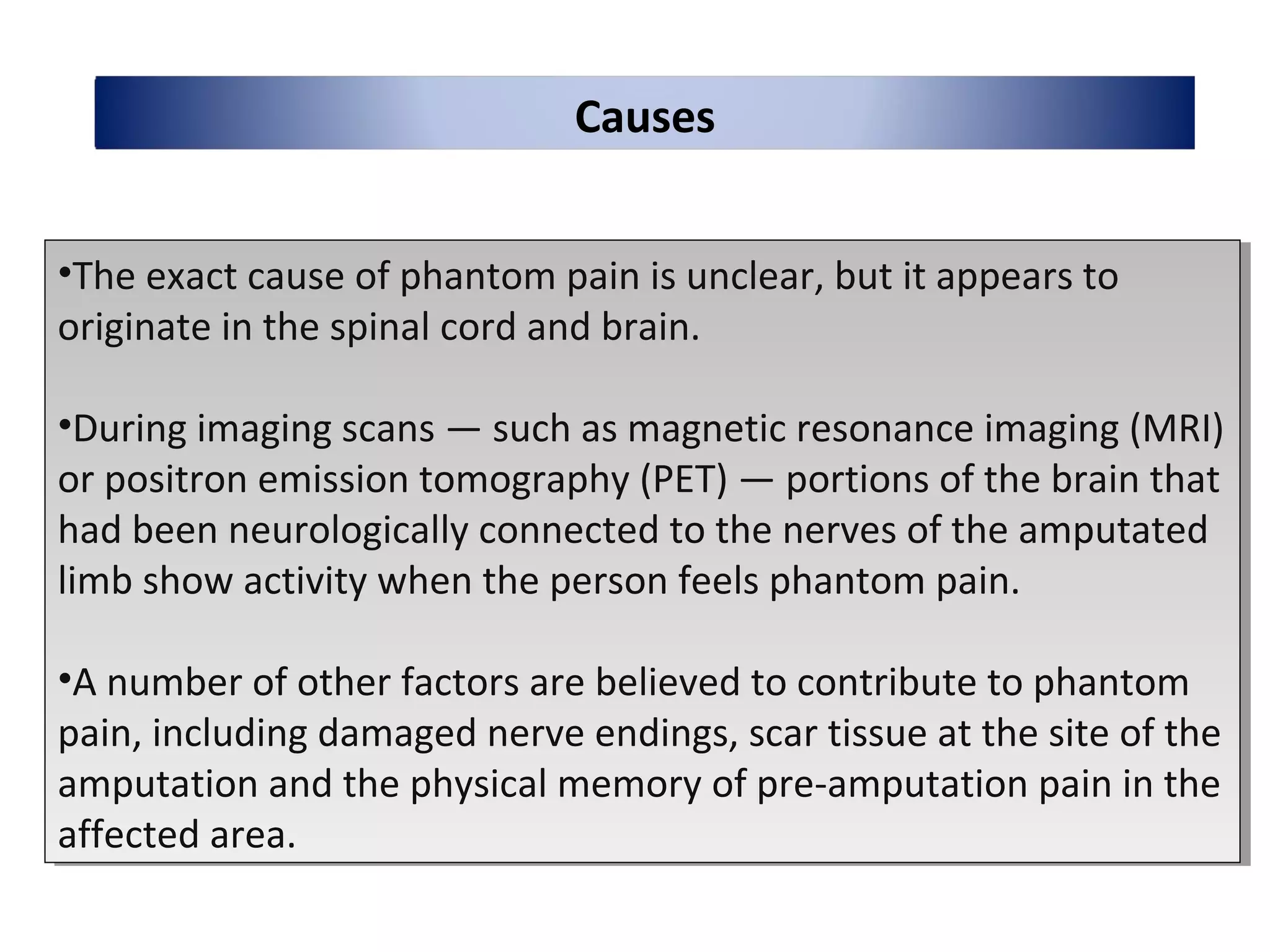 Phantom limb treatment | PPT