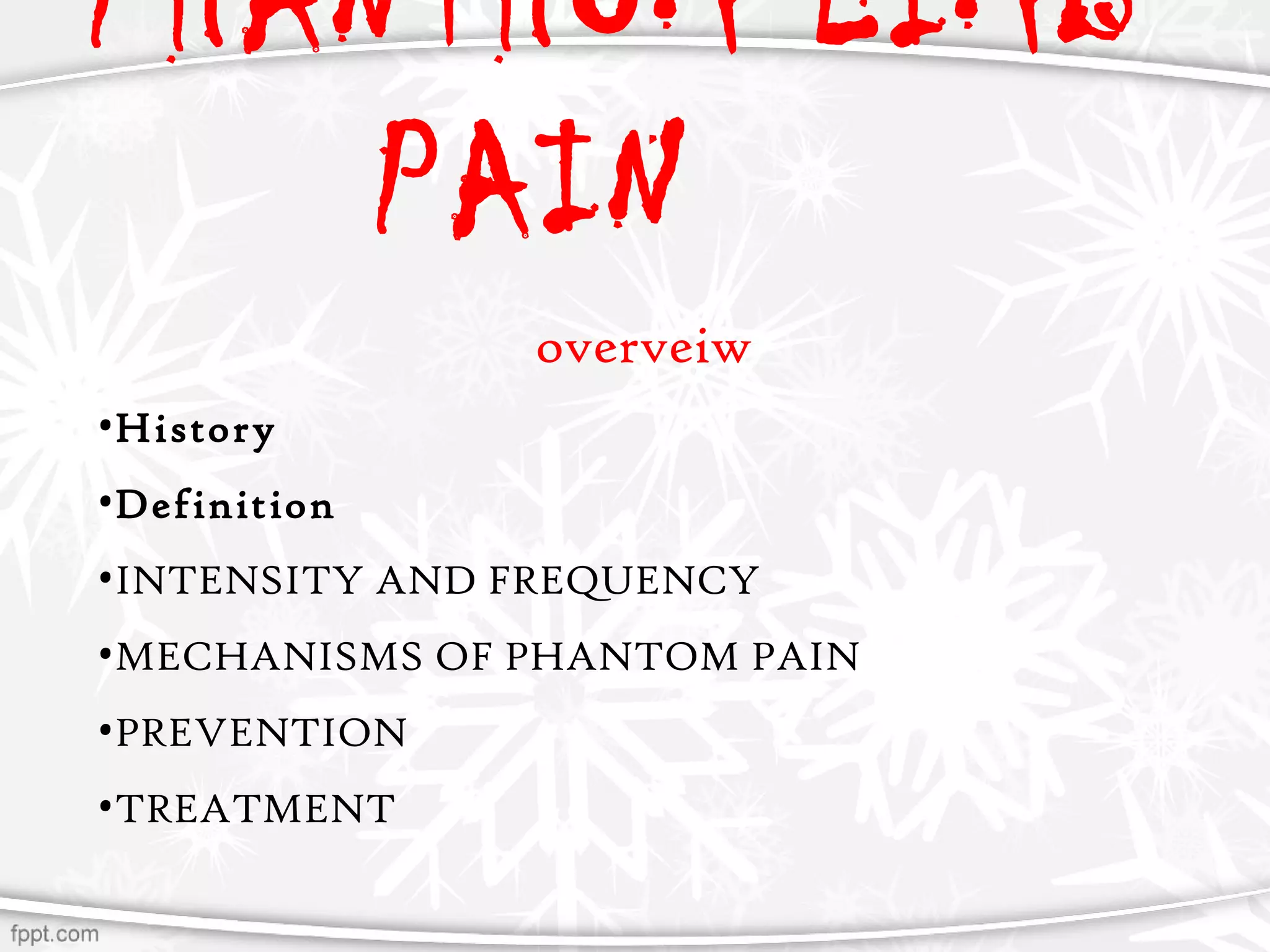 Phantom limb pain | PPT