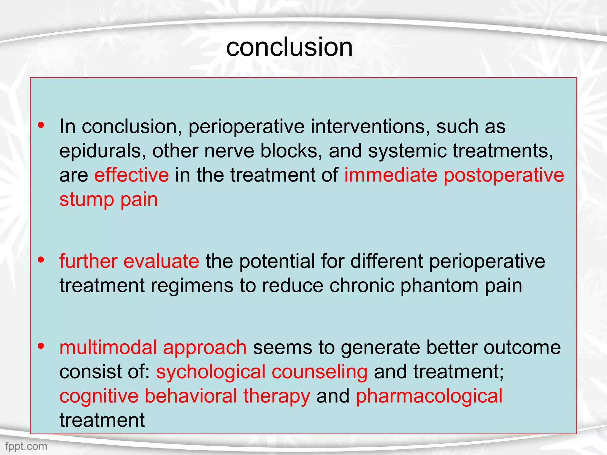 Phantom limb pain | PPT