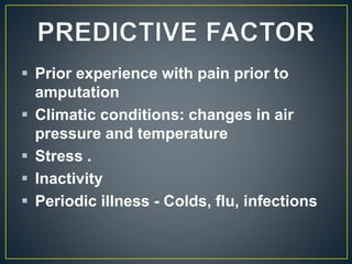 Phantom pain & sensation 1 | PPT