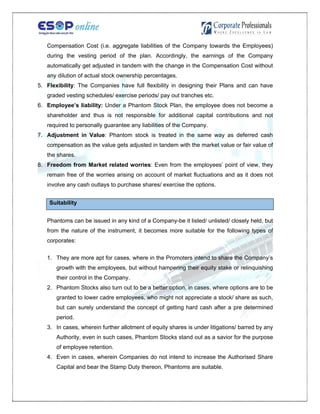 Phantom Stock Option Plan | PDF