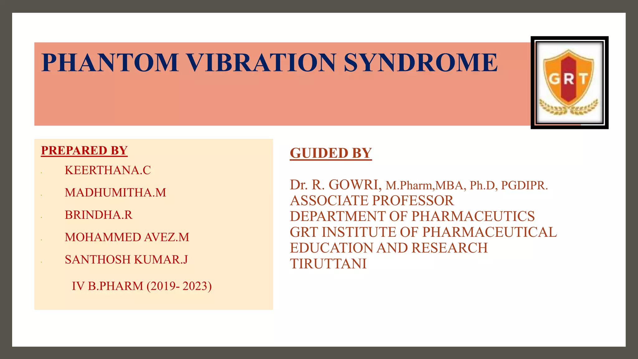 phantom vibration syndrome PPT.pptx