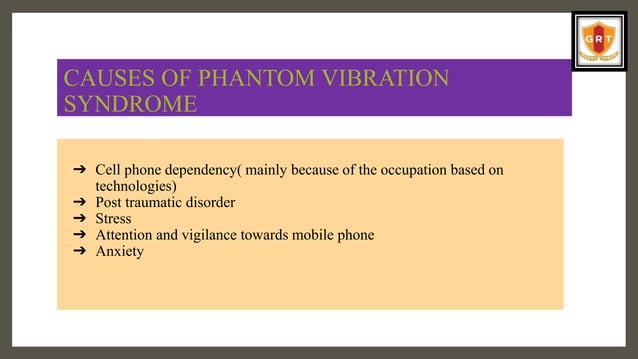 phantom vibration syndrome PPT.pptx | Brain and Nervous System ...