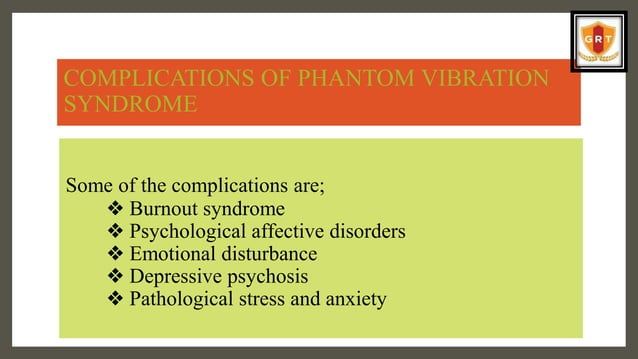 phantom vibration syndrome PPT.pptx | Brain and Nervous System ...