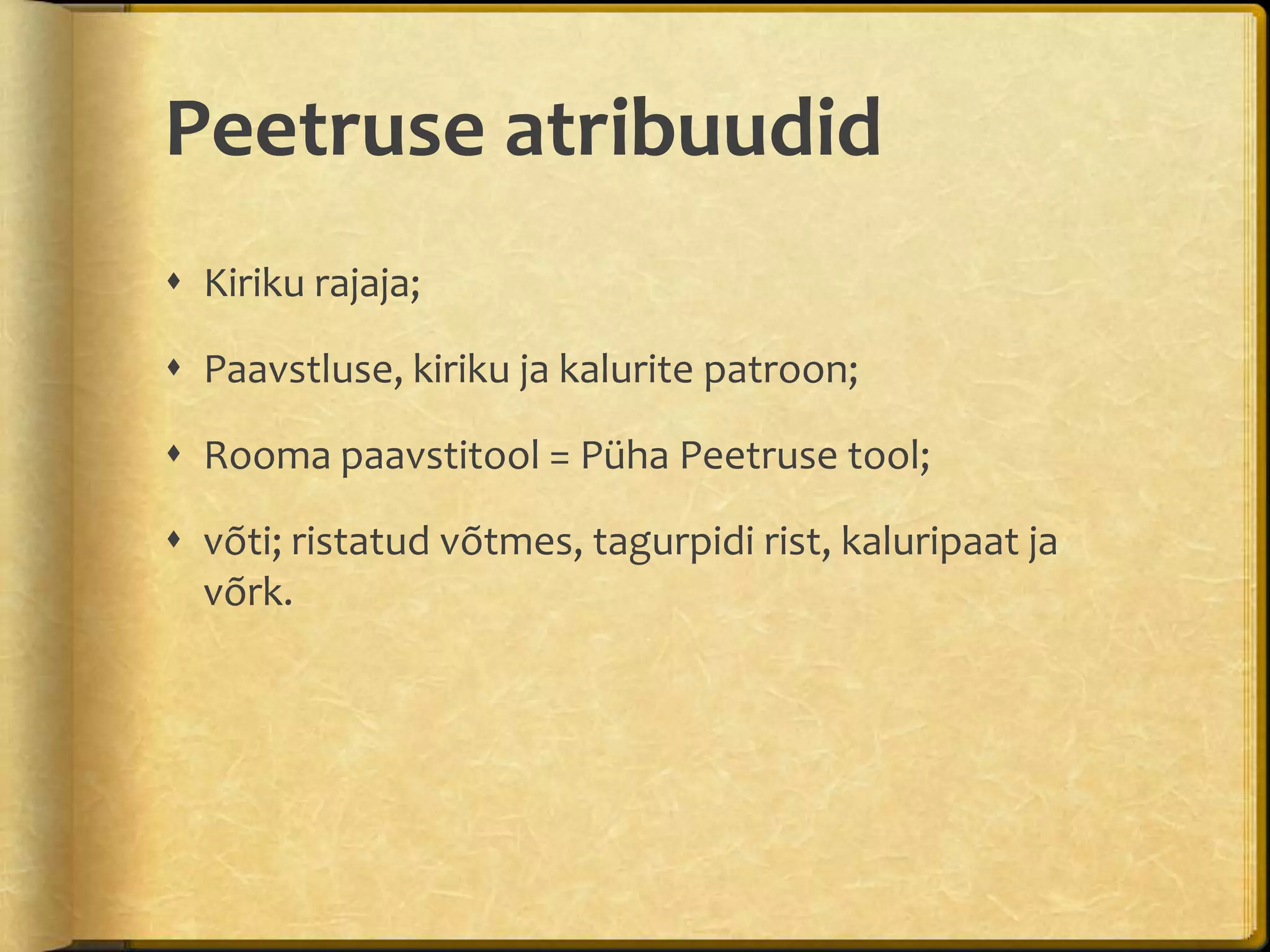Püha peetrus | PPT