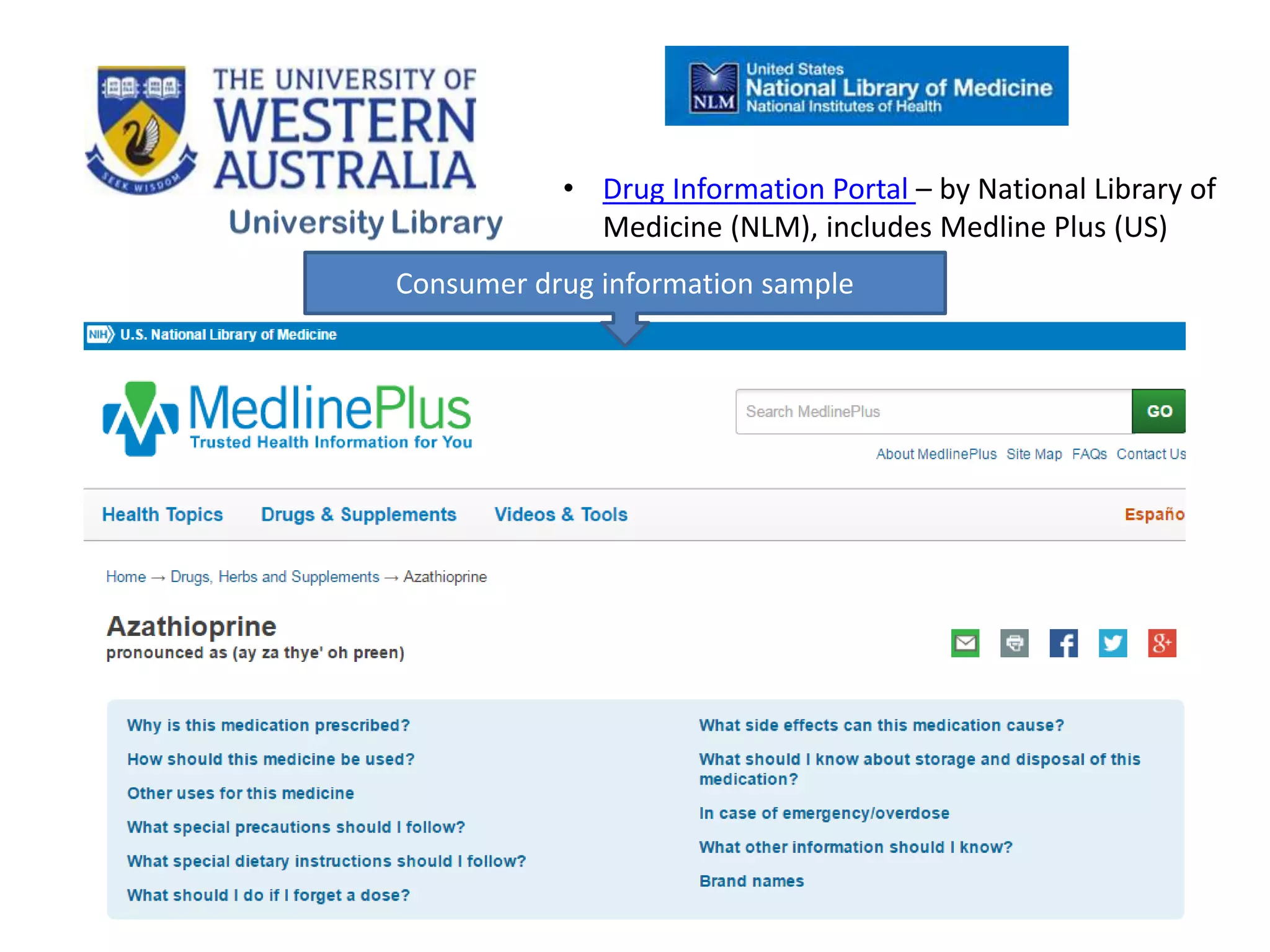 Phar1101 Drug Information Sources | PPTX