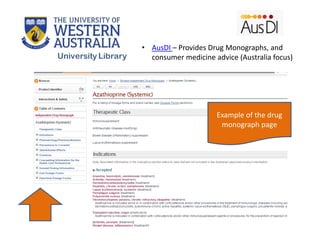 Phar1101 Drug Information Sources | PPTX