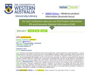 Phar1101 Drug Information Sources | PPTX