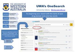 PHAR1101: Broadening Search in OneSearch | PPTX