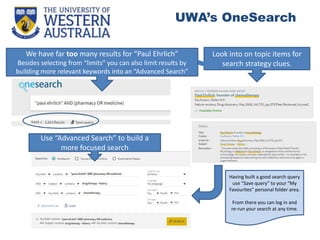 PHAR1101: Broadening Search in OneSearch | PPTX