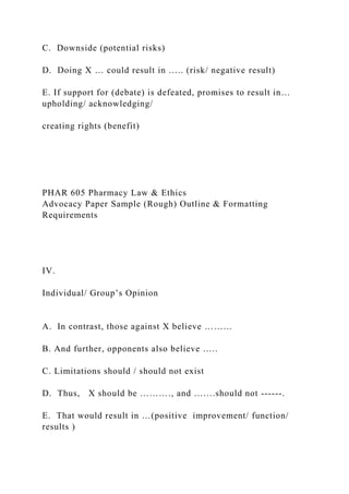 PHAR 605 Pharmacy Law & Ethics .docx