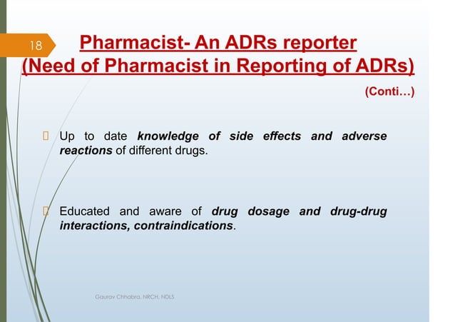 pharamcovigilance, role of pharmacist in Pharmacovigilance and ADRs ...