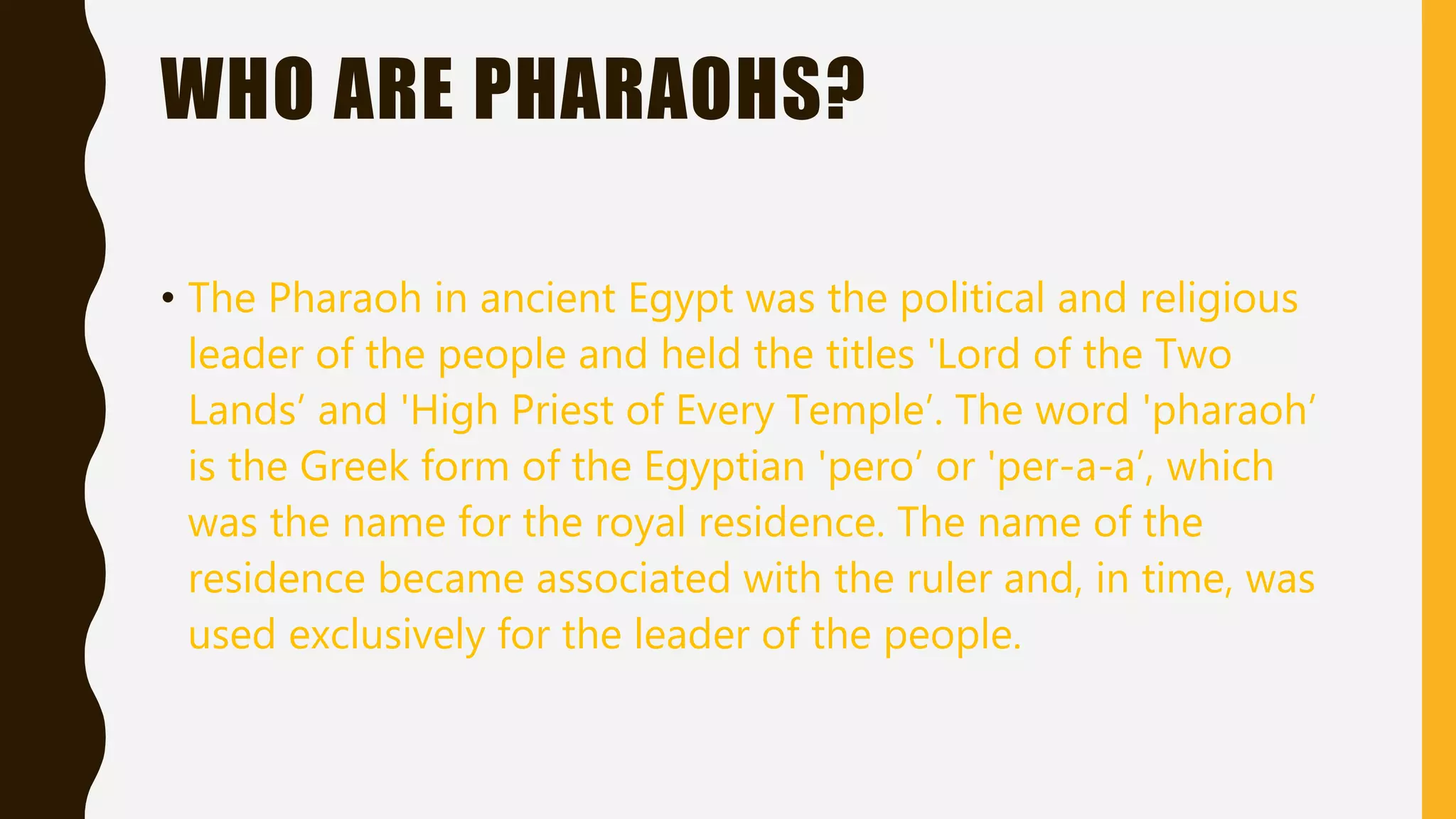Pharaohs | PPTX