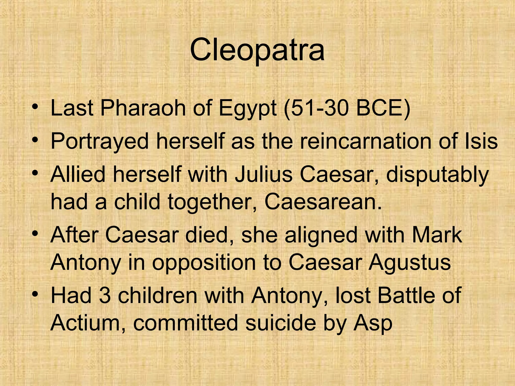 Pharaohs of Egypt | PPT