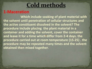 EXTRACTION METHODS analytical chemistry.pptx | Gardening | Home & Garden