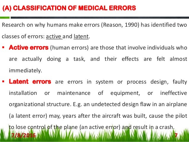 Medication errors and safety