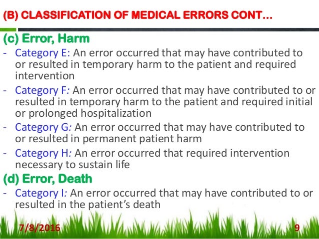 Medication errors and safety