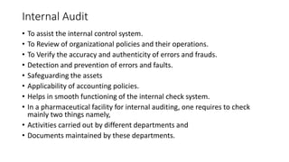 Pharmaceutical Audits | PPTX