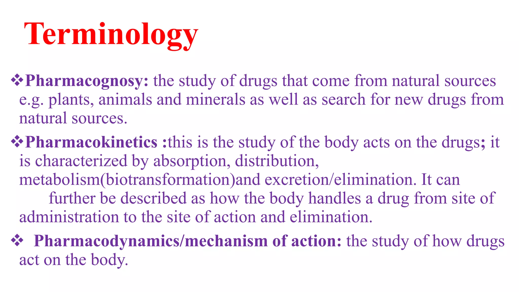 PHARMACOLOGY ALL NOTES | PPTX | Substance Abuse | Diseases and Conditions