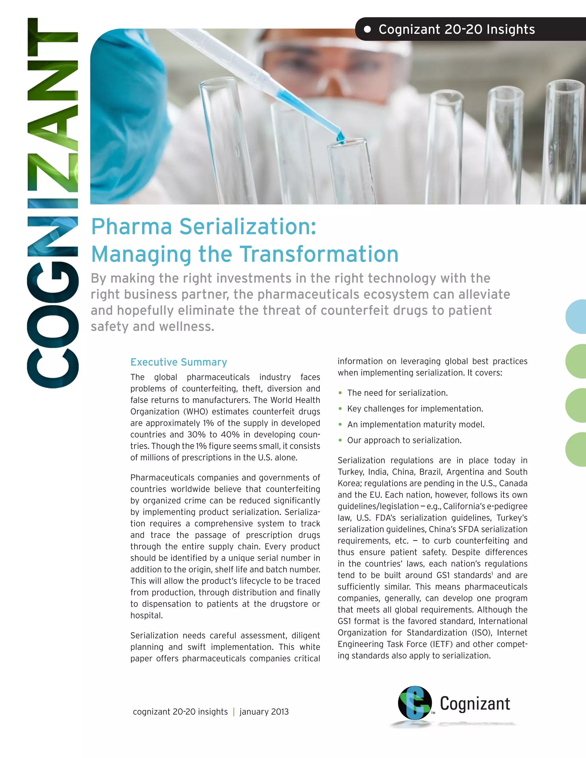 Pharma Serialization: Managing the Transformation | PDF