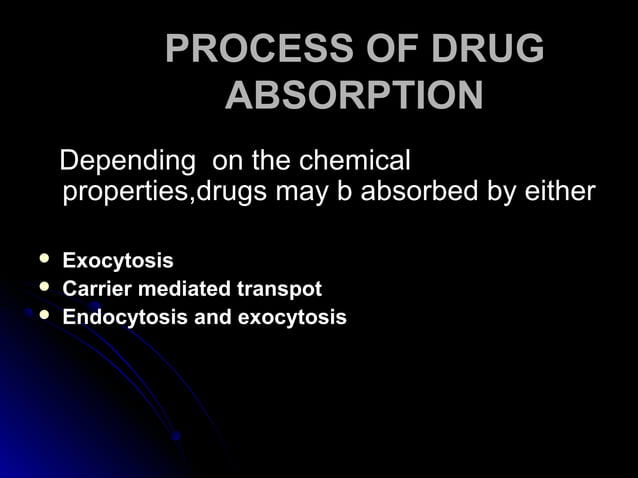 [Pharma] absorption of drugs | PPT