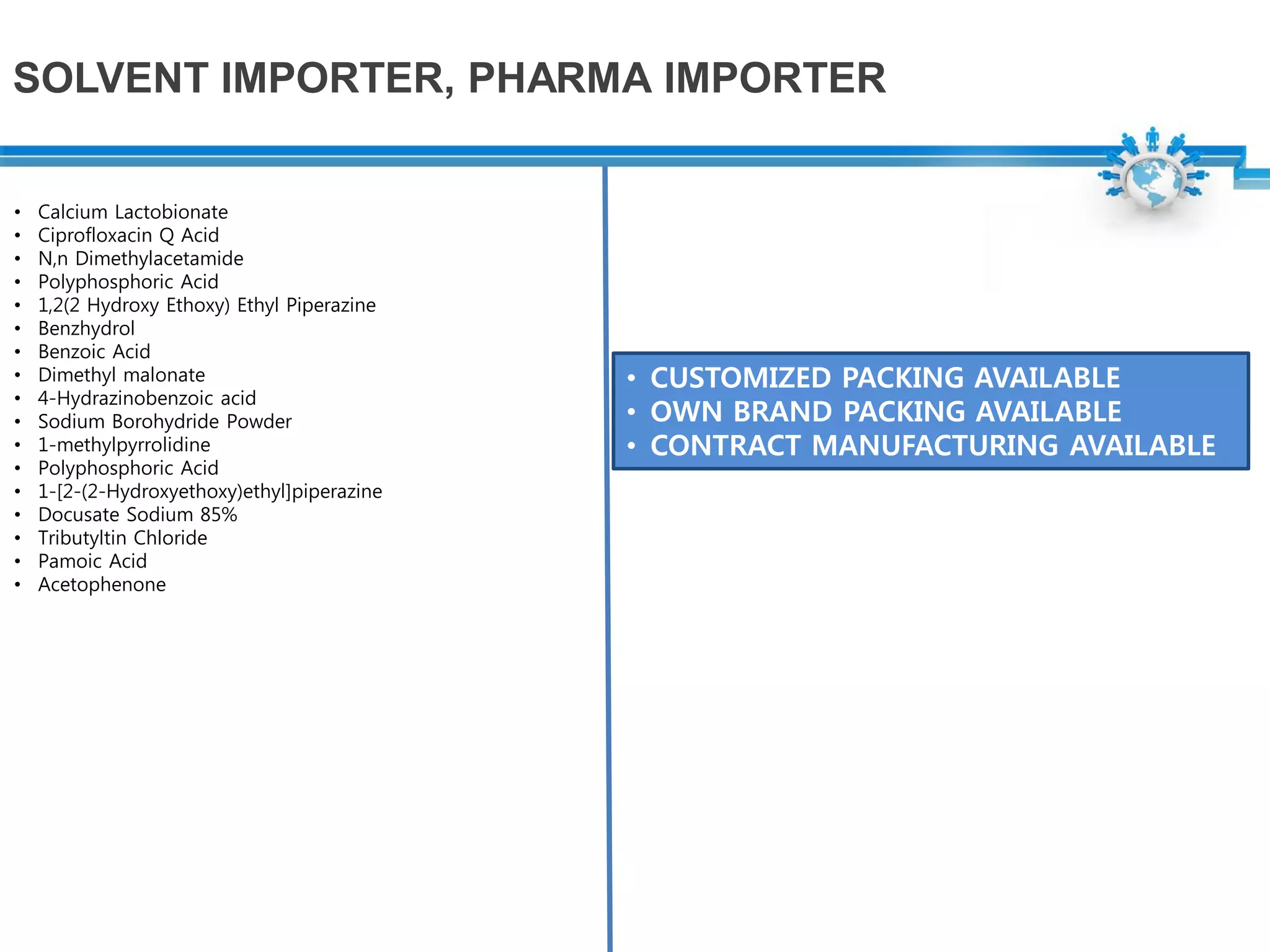 PAT IMPEX, API'S ACTIVE PHARMA SOLVENTS DRUGS | PPT
