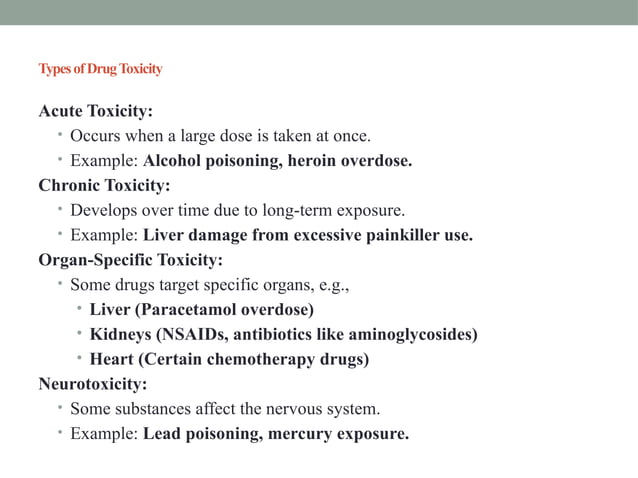 Pharmaceutical biotechnology introduction to Drug toxicity | PPT