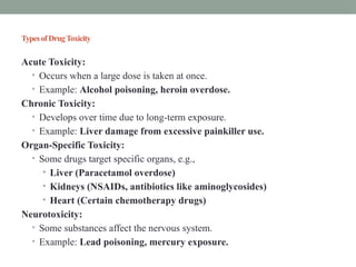 Pharmaceutical biotechnolgy Introduction to drug toxicity | PPTX