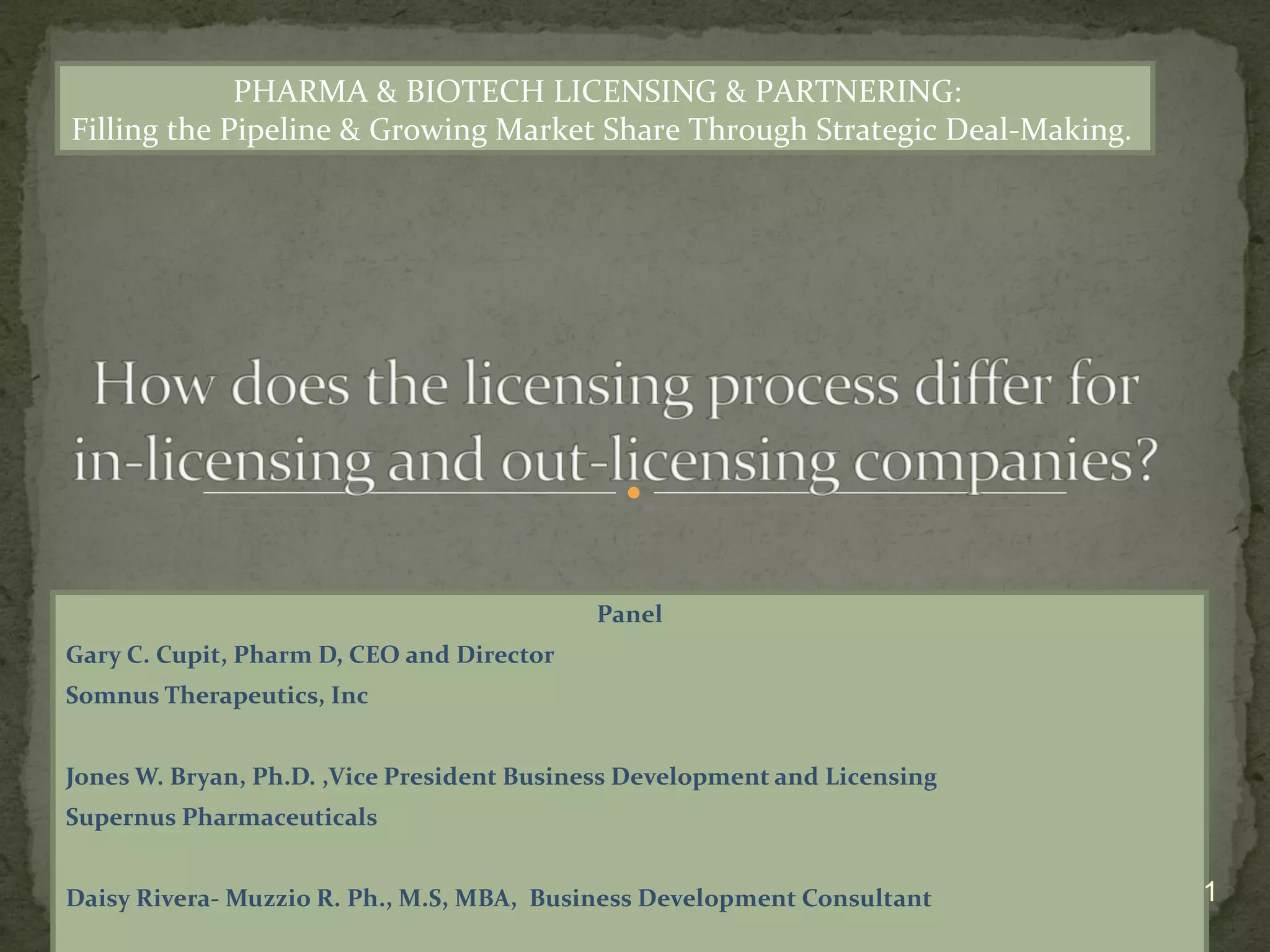 How does the licensing process differ for in-licensing and out ...